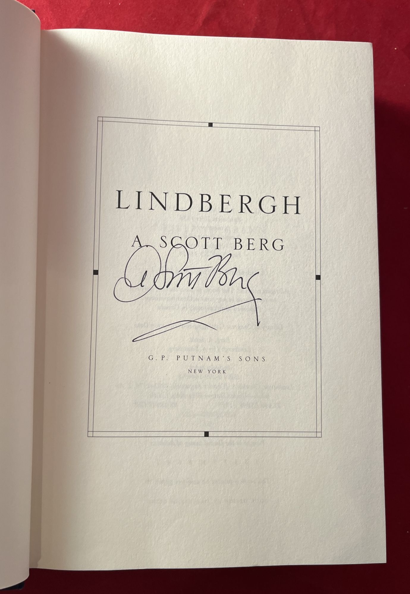 Lindbergh SIGNED FIRST EDITION | A. Scott BERG | First Edition, First ...